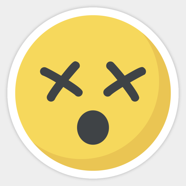 Emoji Cross Eyes Emoji Cross Eyes Sticker Teepublic
